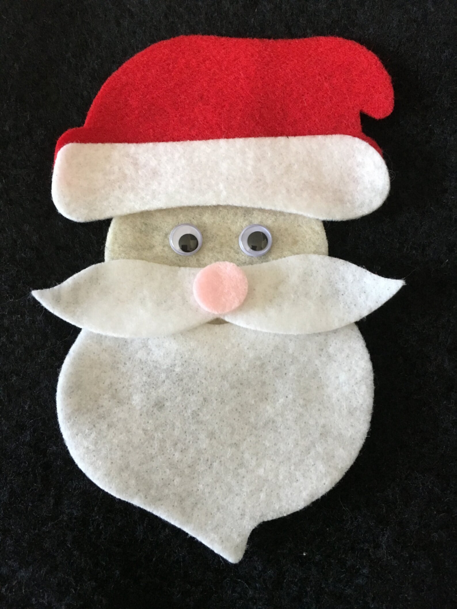 Felt Santa Claus Face Kit-diy Santa Claus Crafts-vintage - Etsy