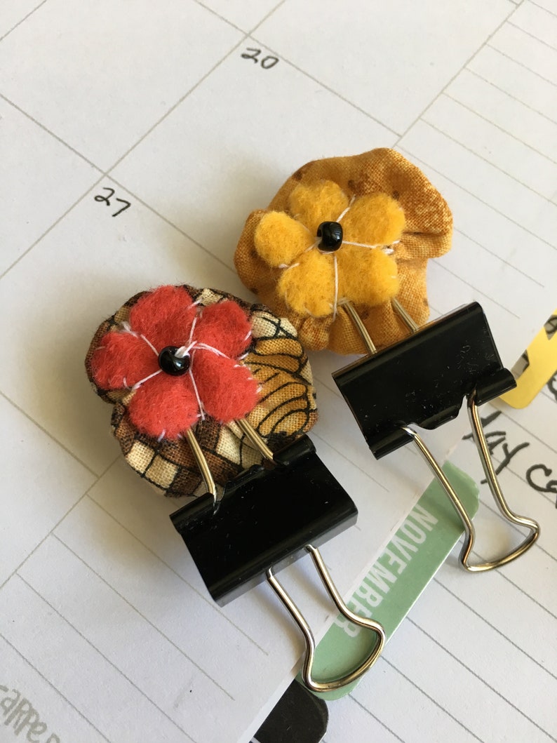 Fall Leaf Binder Paper Clip Bookmark-handmade Autumn | Etsy