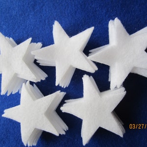 2" White Felt Stars-50 Die Cut Felt Stars-celestial Star Shapes-diy ...