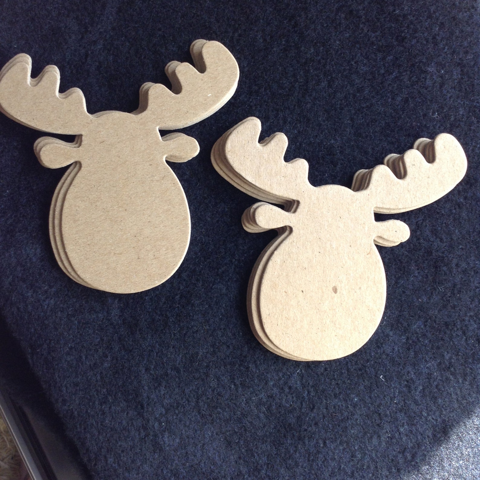 Chipboard Moose Head-diy Woodland Tags-ornaments-signage-cupcake-straw ...