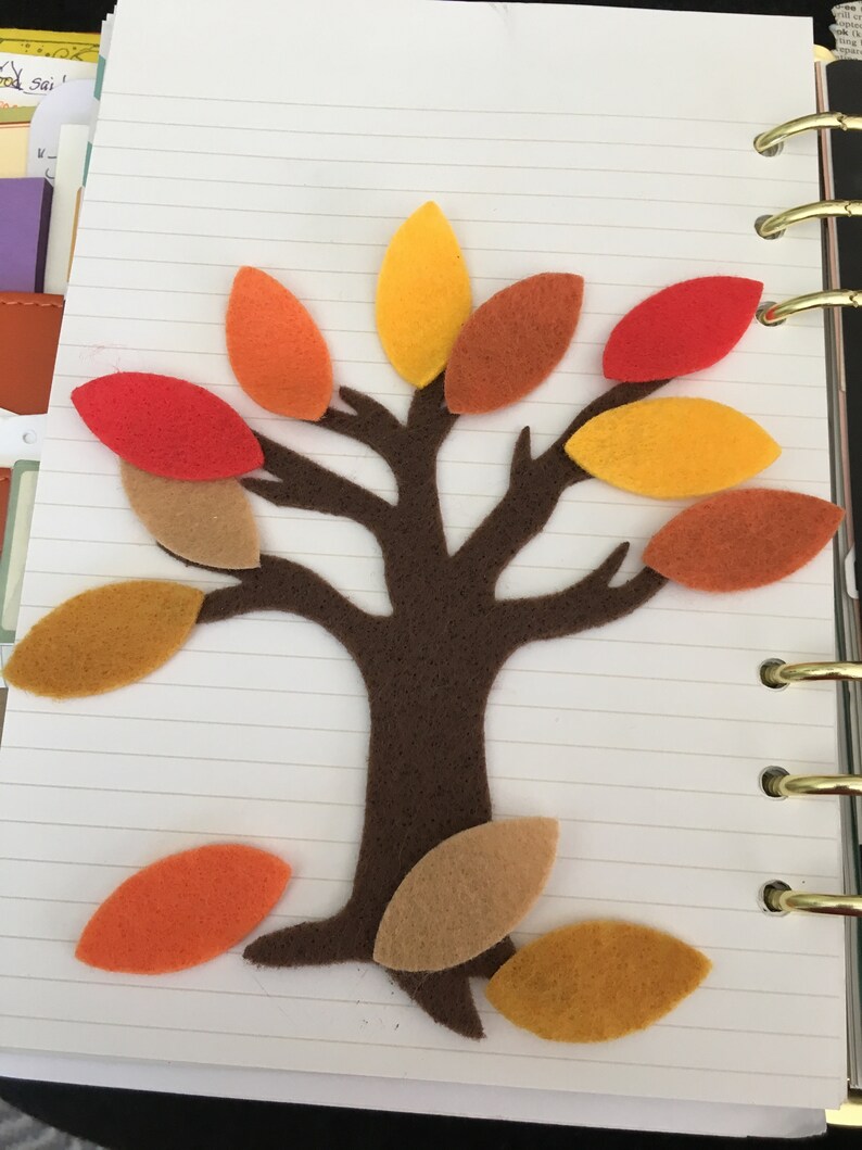 Felt Fall Tree Kit-tree-autumn Leaves-die Cut Craft - Etsy