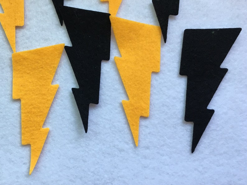 School Sports Icons-felt Lightning Bolts-super Hero Bolts for | Etsy