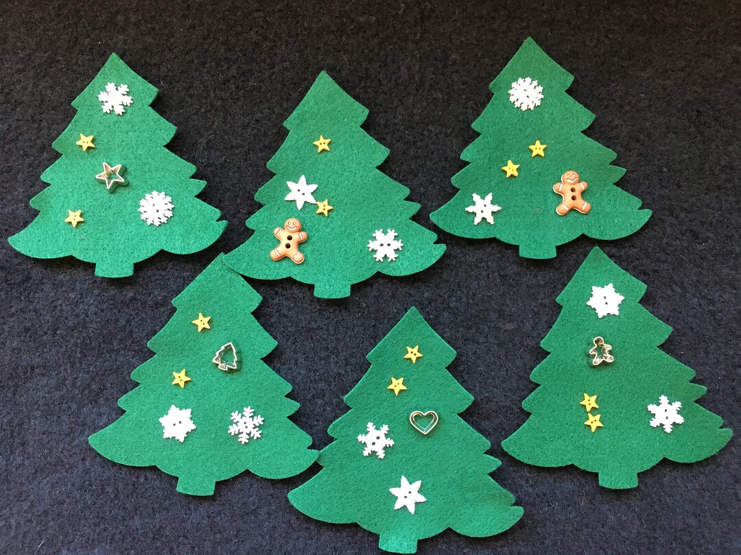 DIY Felt Christmas Trees Ornaments Kits-evergreen Holiday Trees ...