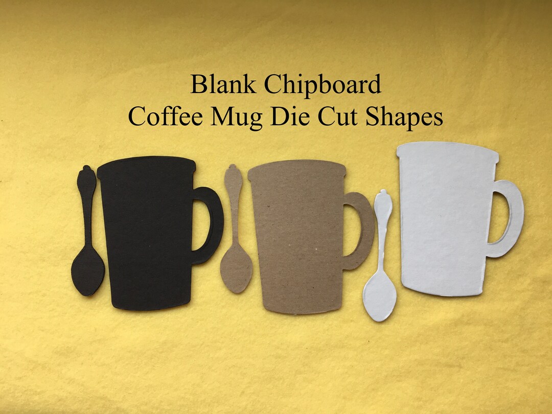 Coffee Mug Shape-blank Chipboard Coffee Mug-unfinished Chipboard Die ...