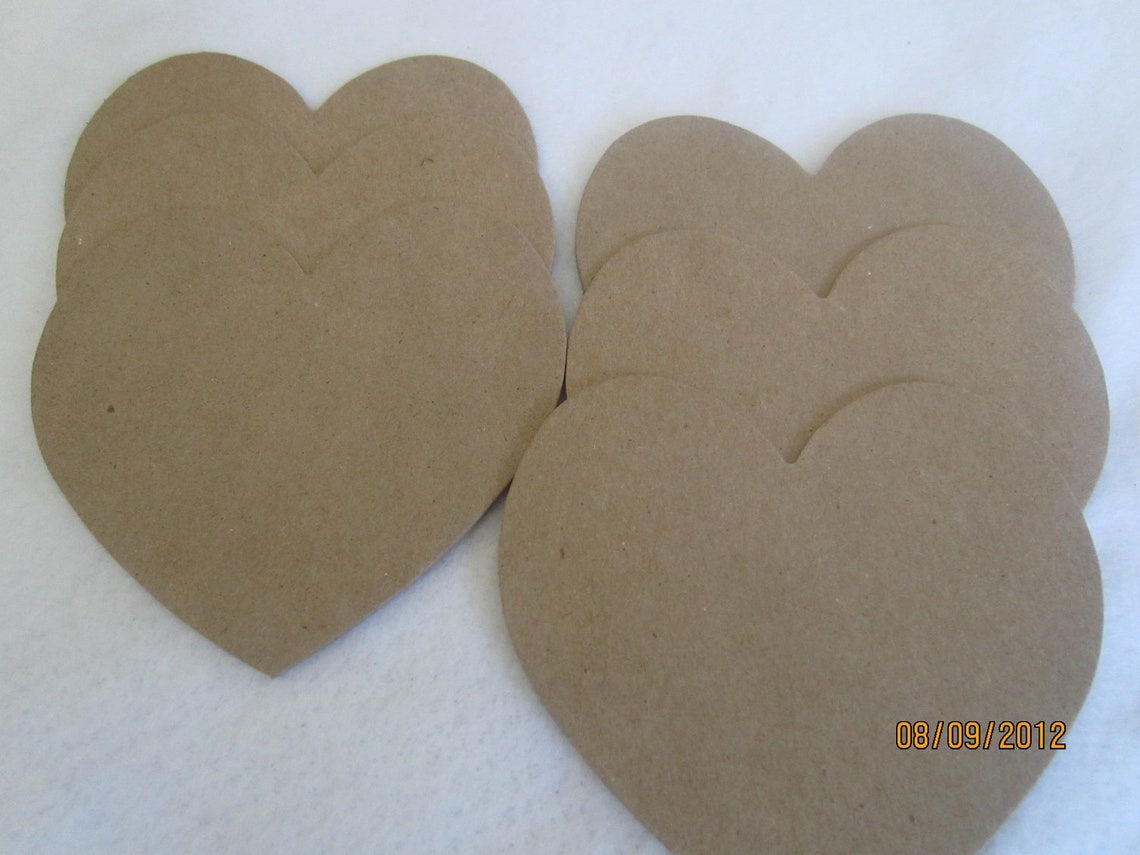 DIY Large Heart Chipboard Shape-Blank Chipboard Heart-Rustic | Etsy