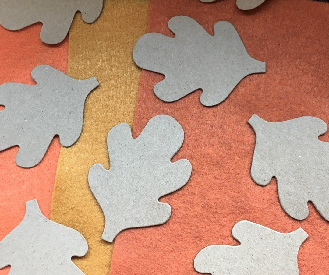 Fall Oak Leaves Blanks-Chipboard Oak Leaf Die Cut-Rustic Wedding ...