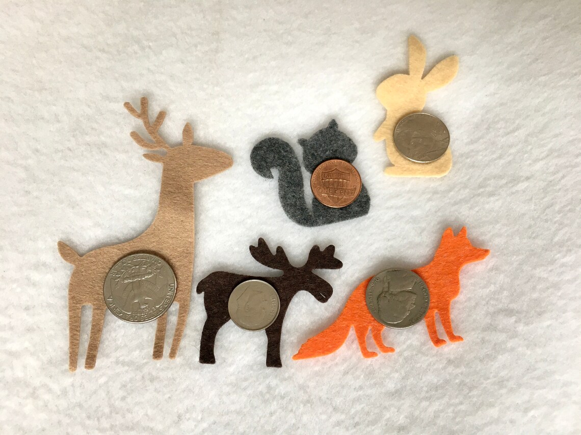 Wool Felt Woodland Animal-forest Friends-felt | Etsy