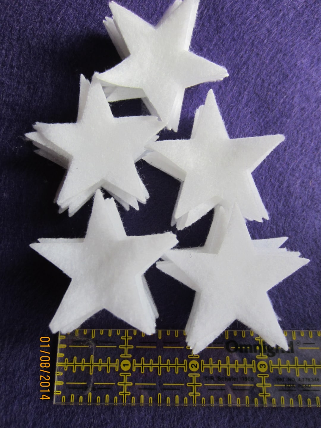 2" White Felt Stars-50 Die Cut Felt Stars-celestial Star Shapes-diy ...