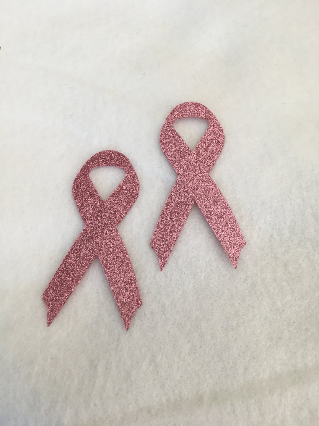 Glitter Pink Ribbon Iron-on Appliques: Breast Cancer Awareness DIY ...