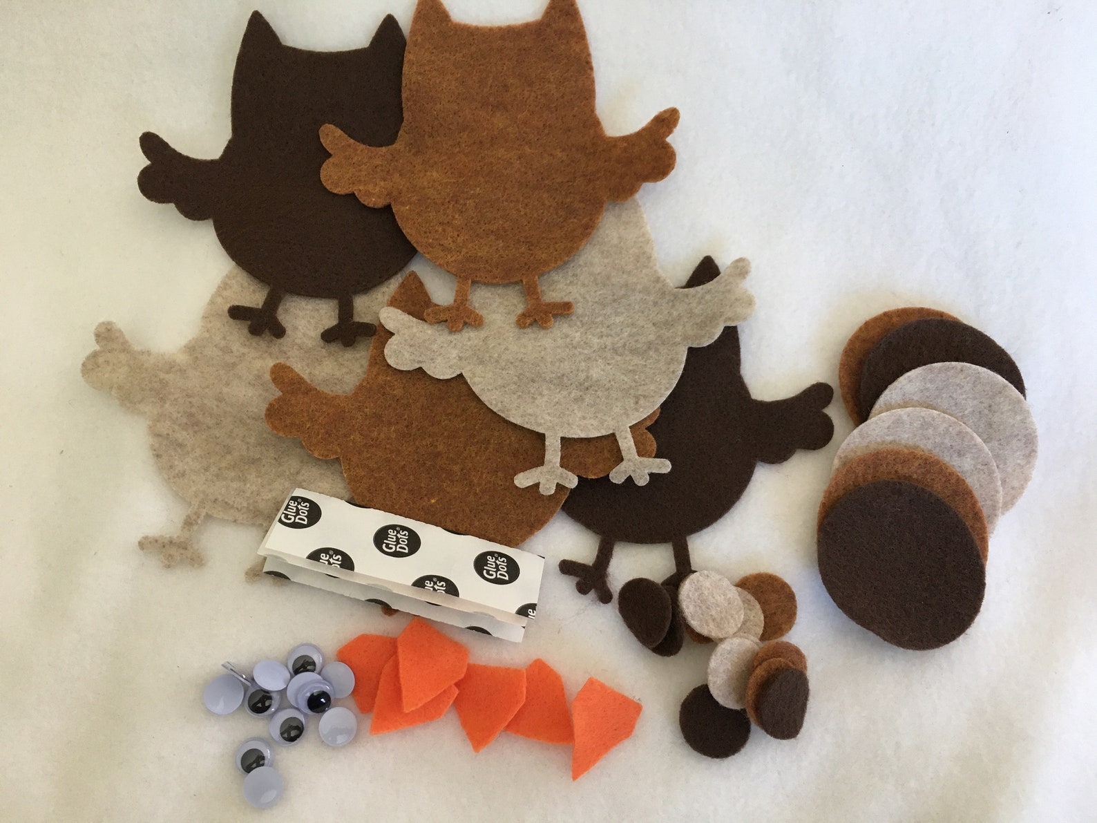 Felt Owl Kit-diy Fall Crafts-birthday Party Craft Kit-autumn - Etsy