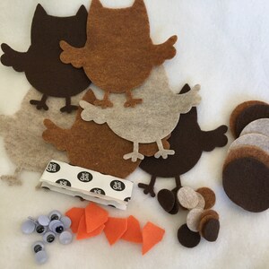Felt Owl Kit-diy Fall Crafts-birthday Party Craft Kit-autumn Crafts ...