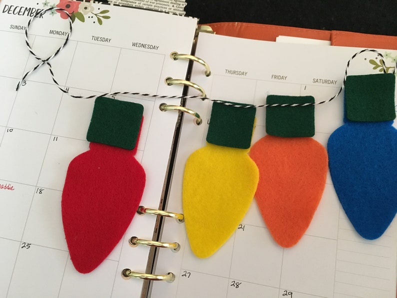 Classic Christmas Lights-15 Felt Die Cut Light Bulbs DIY - Etsy