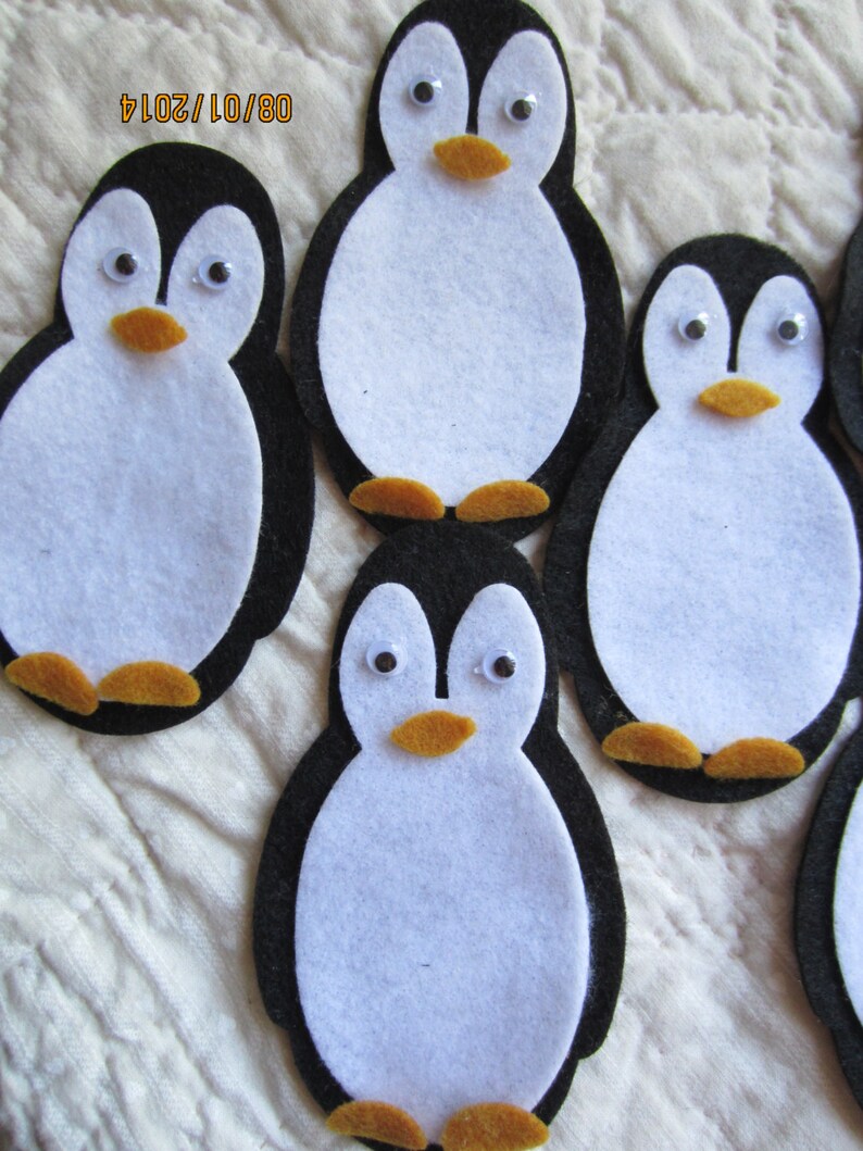Felt Penguin Applique Kit: DIY Christmas Ornament Craft (no Sew) - Etsy