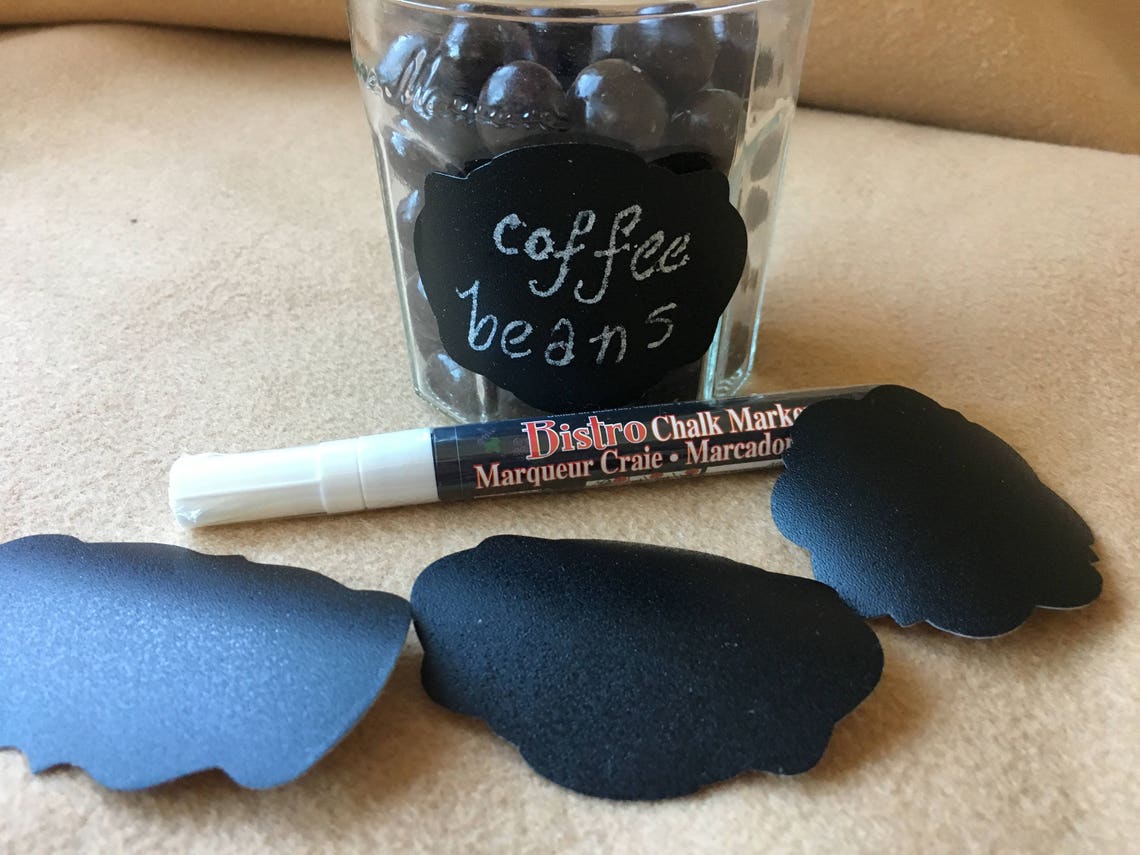 DIY Chalkboard Vinyl Sticker Kit-chalkboard Stickers-white - Etsy