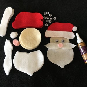Felt Santa Claus Face Kit-diy Santa Claus Crafts-vintage Holiday ...