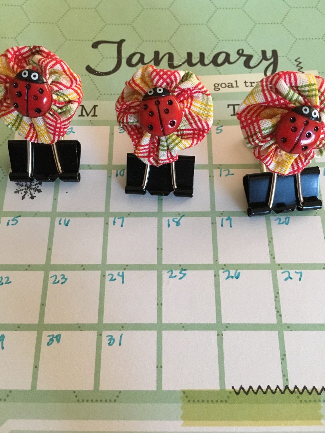 Cute Binder Clips-ladybug Bee Paper Clip Bookmark-handmade | Etsy