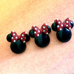 Mickey and Minnie Mouse Buttons-cartoon Mice Embellishments-iconic ...