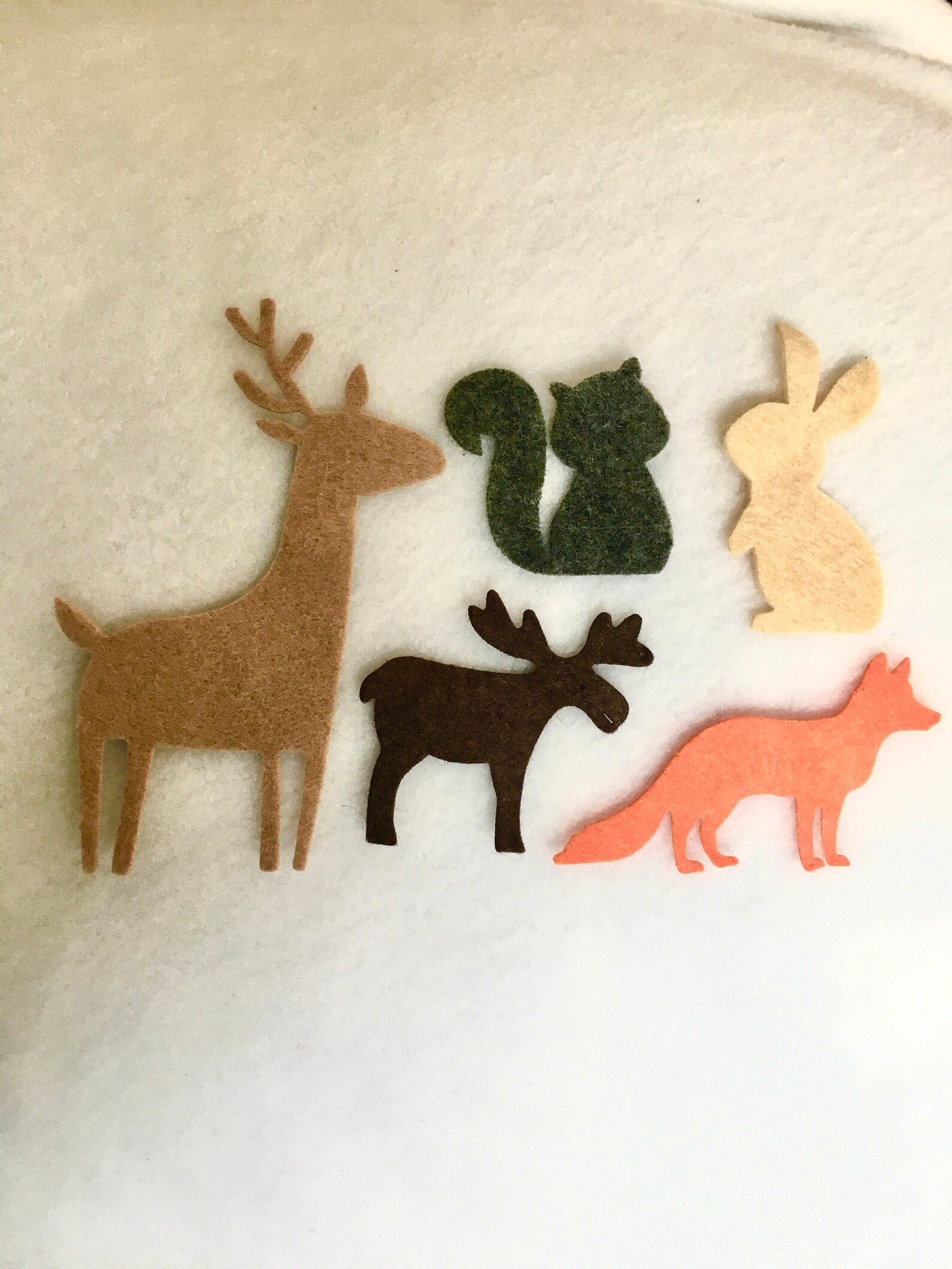 Wool Felt Woodland Animal-forest Friends-felt | Etsy
