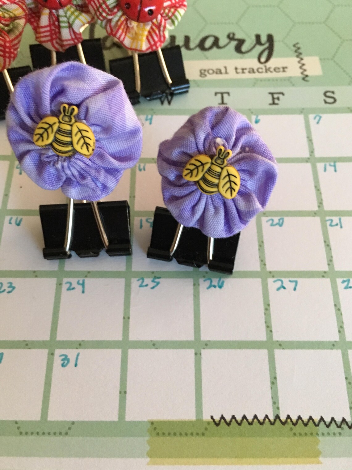 Cute Binder Clips-ladybug Bee Paper Clip Bookmark-handmade | Etsy
