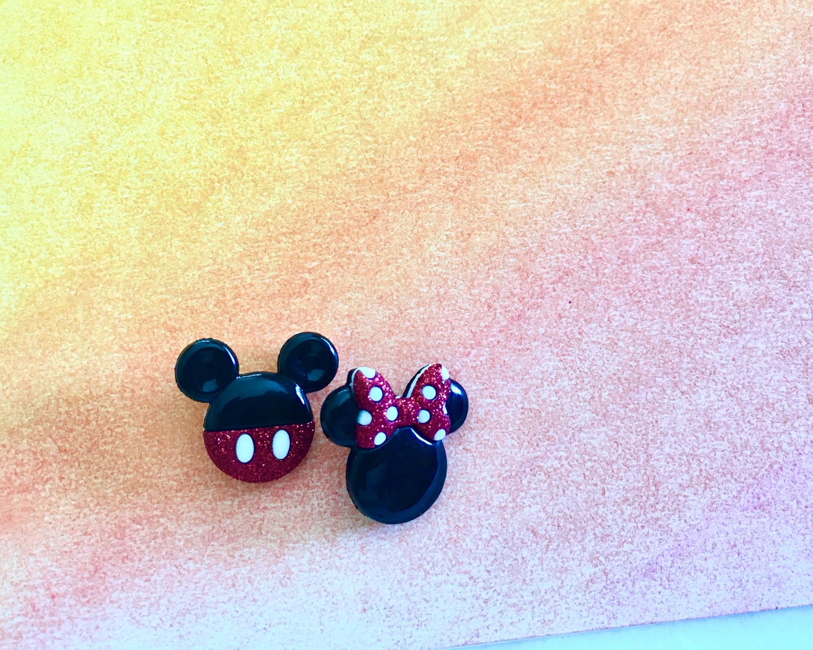 Mickey and Minnie Mouse Buttons-cartoon Mice | Etsy