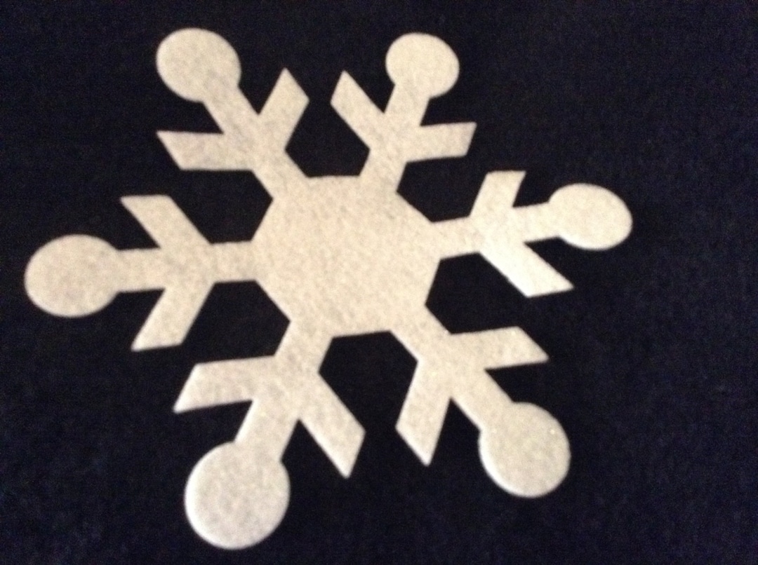 7" White Felt Snowflakes: XL DIY Craft Appliques, Set of 6 - Etsy