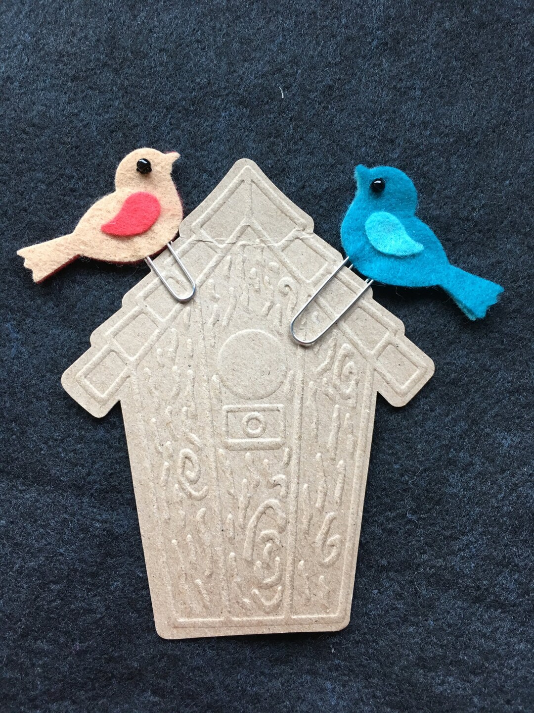 Felt Bird Paper Clip-bookmark-dashboard Birdhouse-diy Kit-planner ...