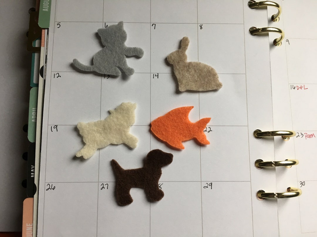 Pets-mini Animal Felt Shapes-party Favors-fish Quiet Book Decorations ...