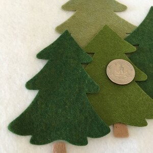 Wool Felt Trees-applique-penny Rug- Primitive Stitching Quilting ...