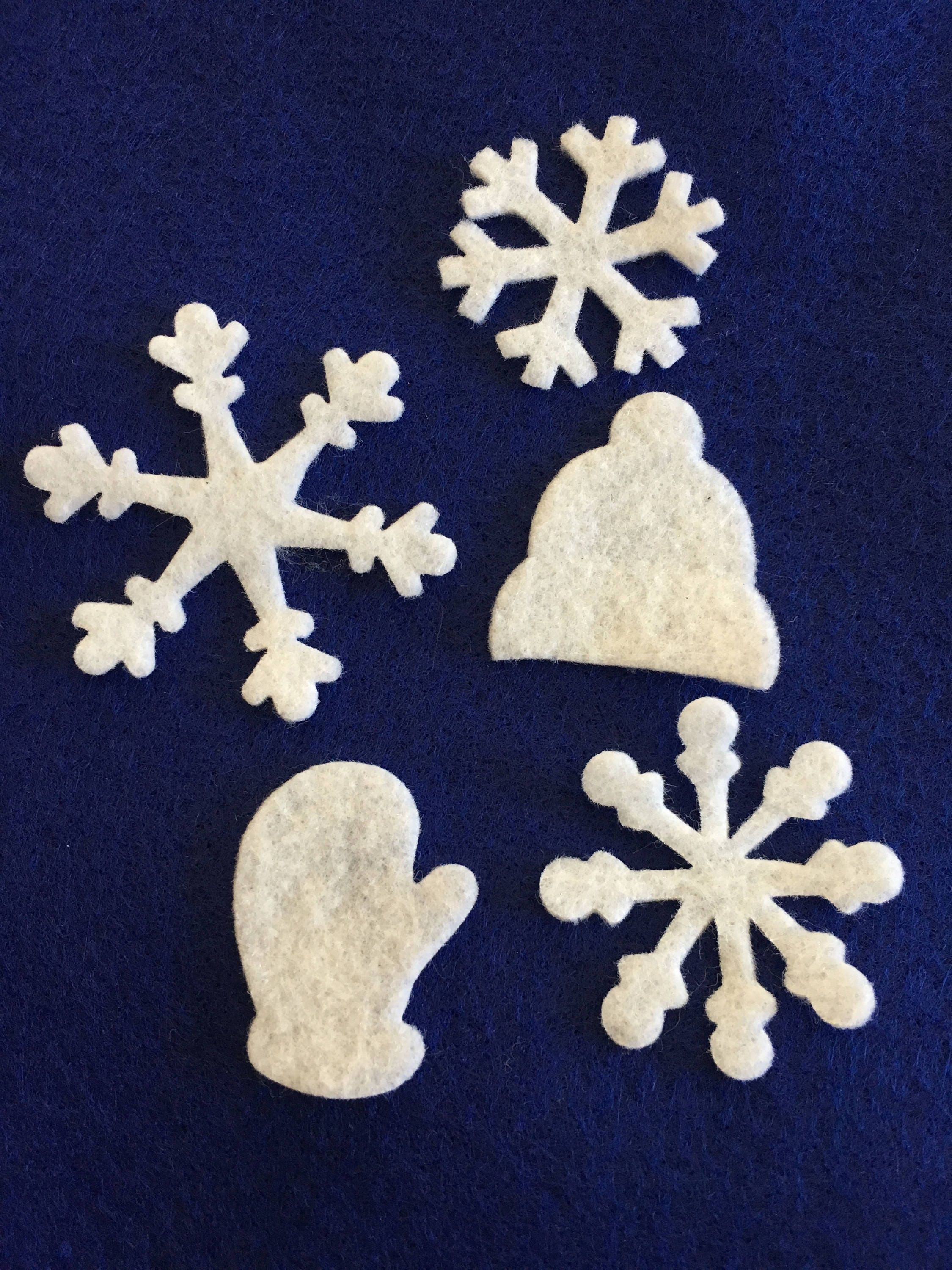 Winter Wonderland-felt Shapes-wax Dipping Felt Samples-bible Journaling ...