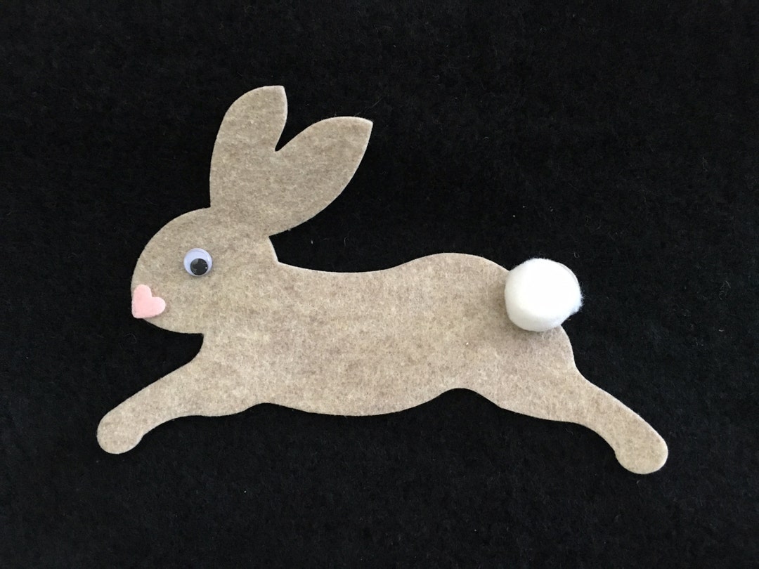 Cotton Tail Bunny Rabbit Kit--diy Easter Decorations-felt Bunny Hanging ...