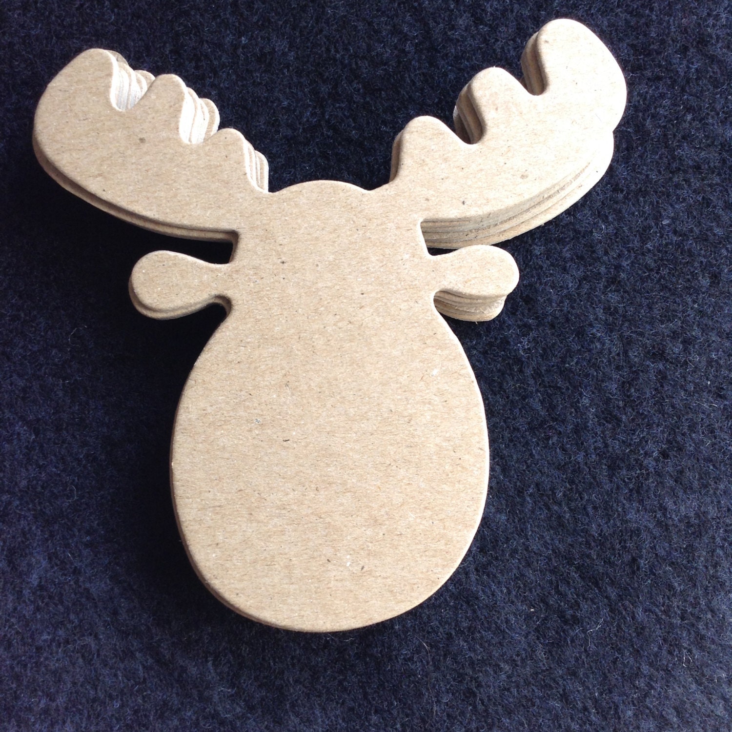 Chipboard Moose Head-diy Woodland Tags-ornaments-signage-cupcake-straw ...