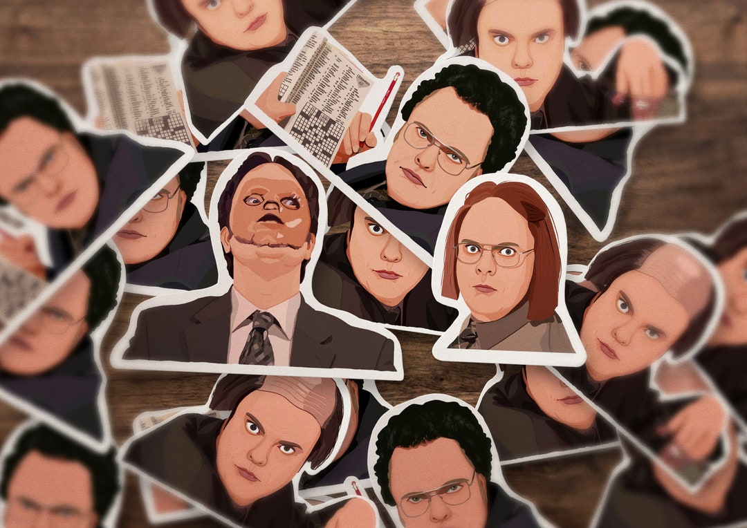 Faces of Dwight Sticker Sheet - Etsy