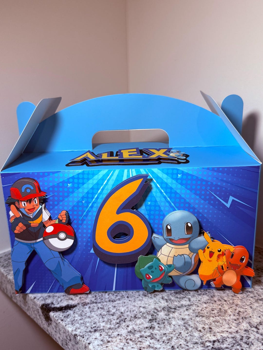 Pokemon Personalized Gable Boxes | Custom Pokemon Party Packaging ...
