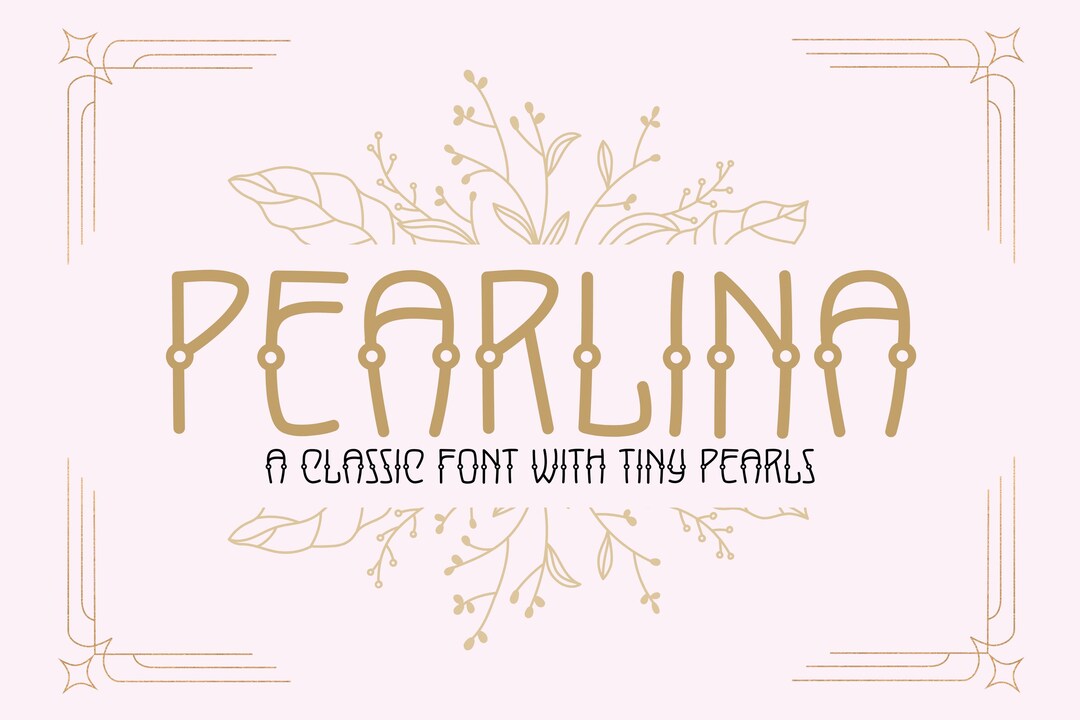 Pearlina Font: Vintage Pearl Detail Font (OTF, TTF) - Etsy