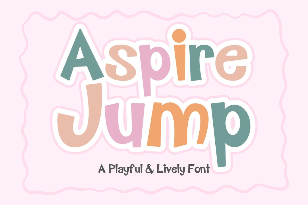 Aspire Jump Display Font: School Font, Kids, Playful (OTF, TTF) - Etsy