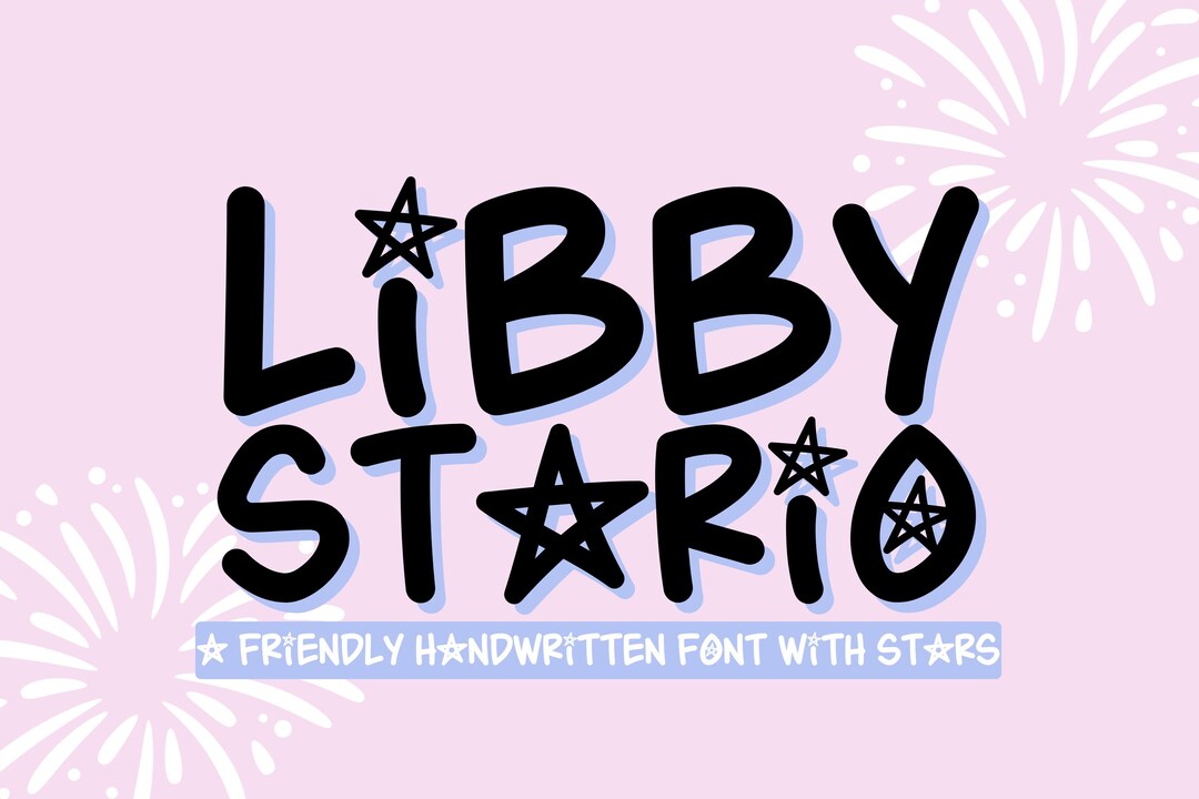 Star Font: Libby Stario Handwritten Font (OTF, TTF Digital Download) - Etsy