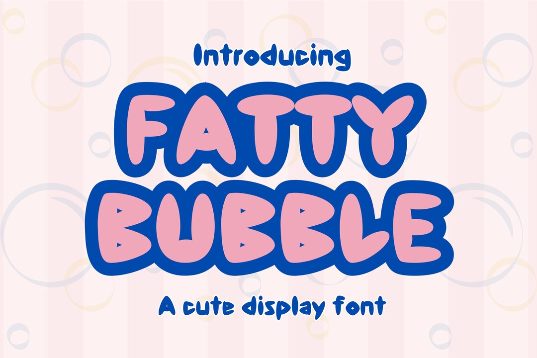 Fatty Bubble Font : Bubble Font, Bubbly Font, Bubble Circut Font, Cute ...