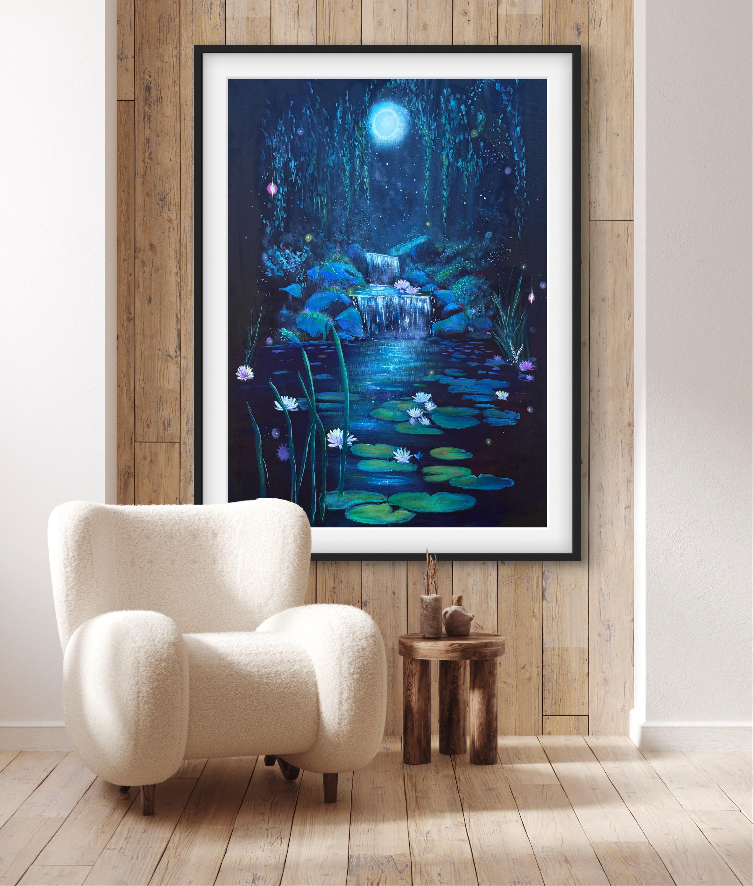 Misty Dream – Whimsical Forest Painting | Large Fantasy Canvas Wall Art ...