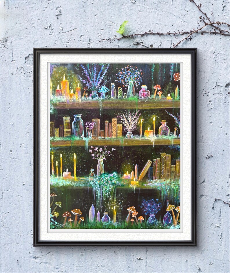 The Enchantress Shelf - Fantasy Art Print | Witchy Whimsygoth Wall ...