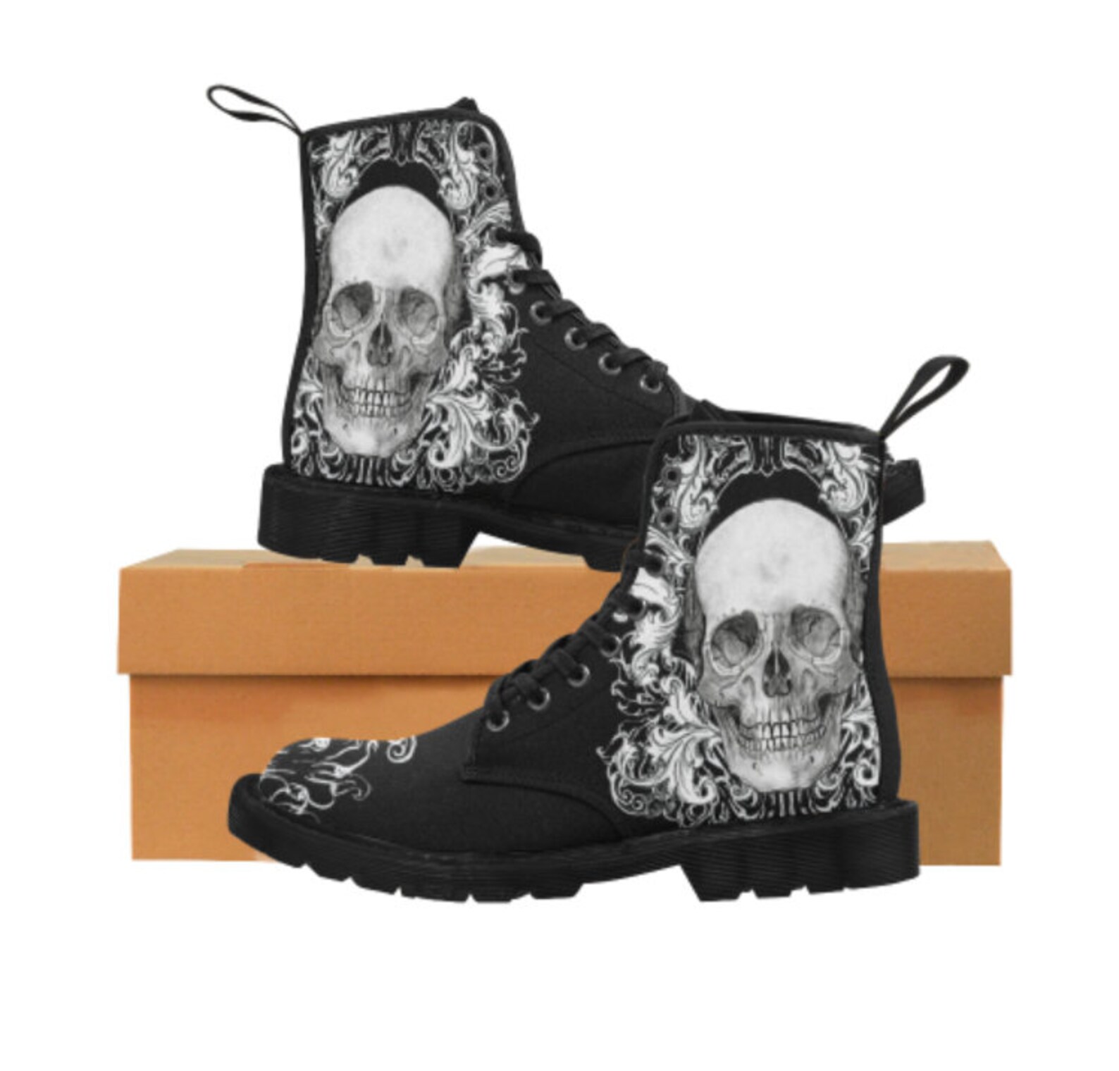 Ornate Skull Boots Gents - Etsy