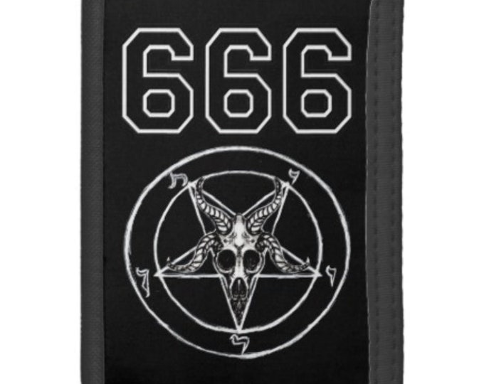 Baphomet 666 Tri Fold Wallet - Etsy