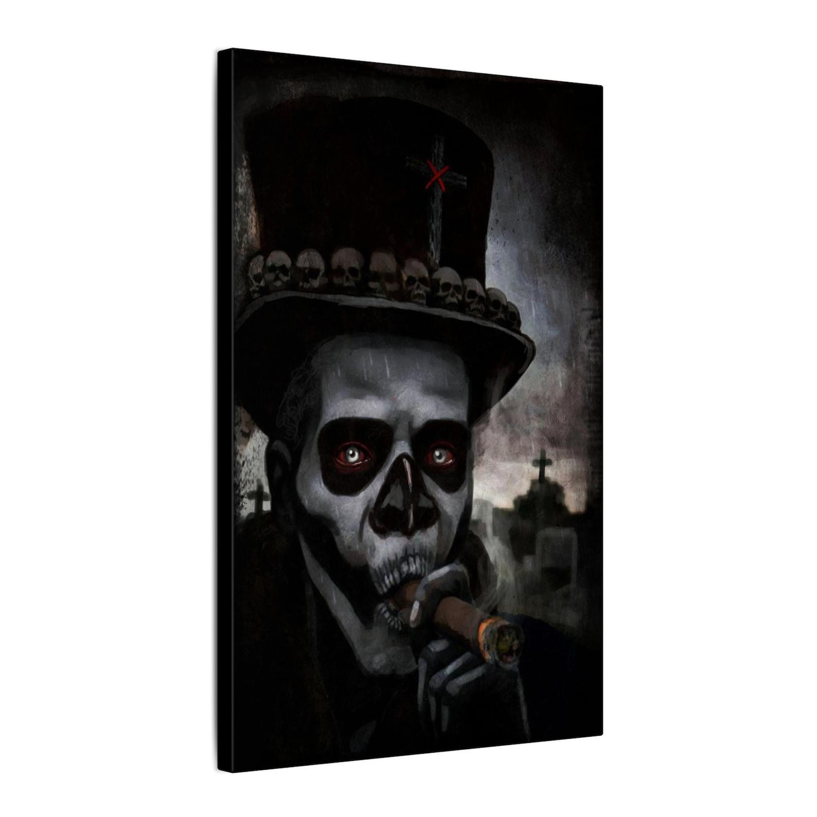 Voodoo Baron Samedi Stretched Canvas Print - Etsy