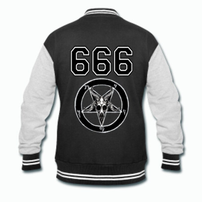 Team Satan Pentagram 666 Varsity jacket | Etsy
