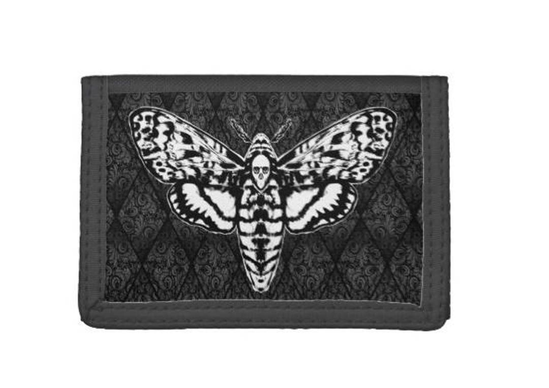 Death Head Moth Wallet Trifold Black - Etsy