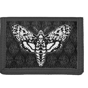 Death Head Moth Wallet Trifold Black - Etsy