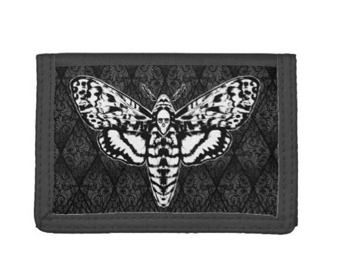 Death Head Moth Wallet Trifold Black - Etsy