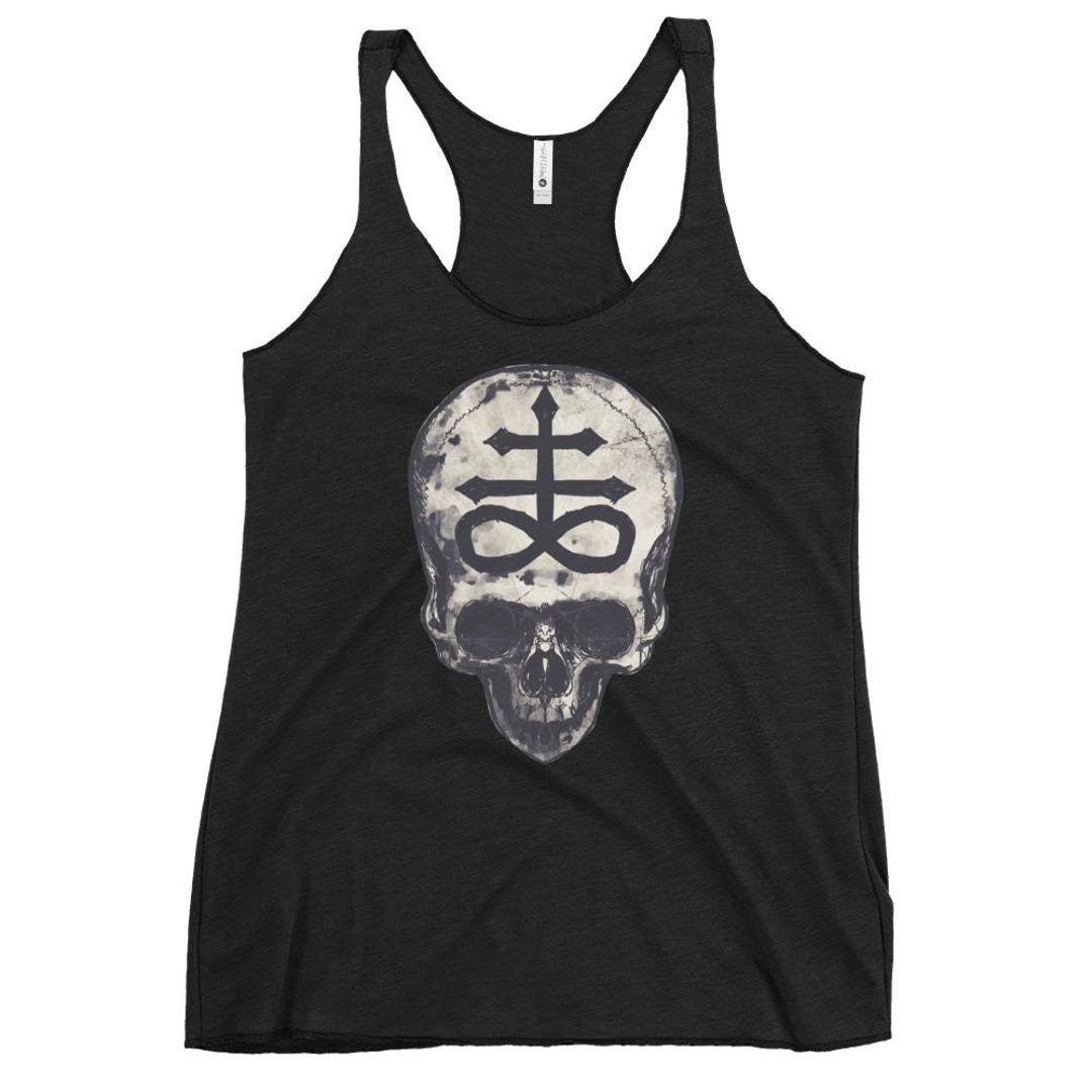 Skull With Leviathan Cross Ladies Racerback Tank - Etsy