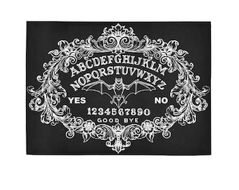 Ouija Board Area Rug in Black | Etsy