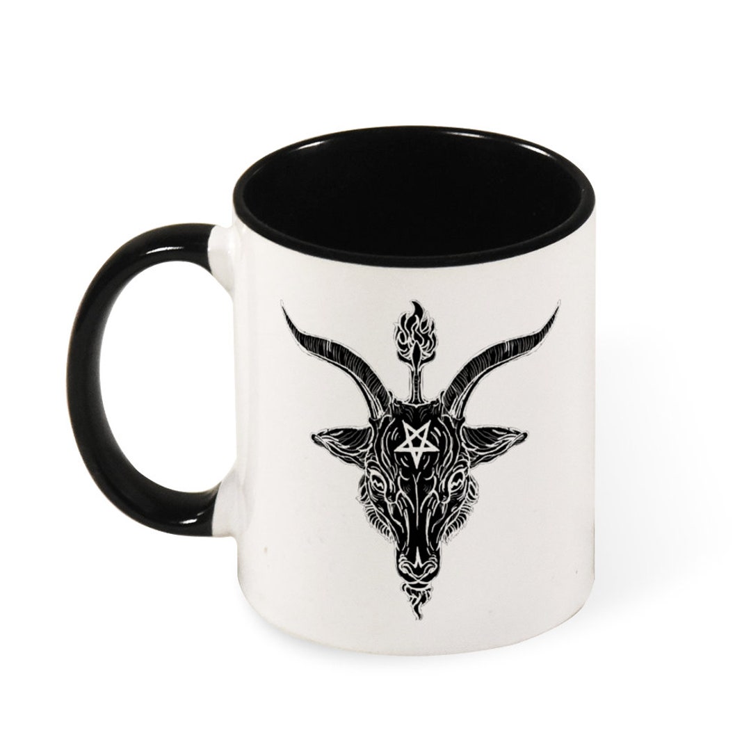 Black Phillip Baphomet Multicolor Ceramic Coffee Mug 11 Oz With Colored ...