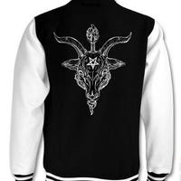 Team Satan Pentagram 666 Varsity Jacket - Etsy